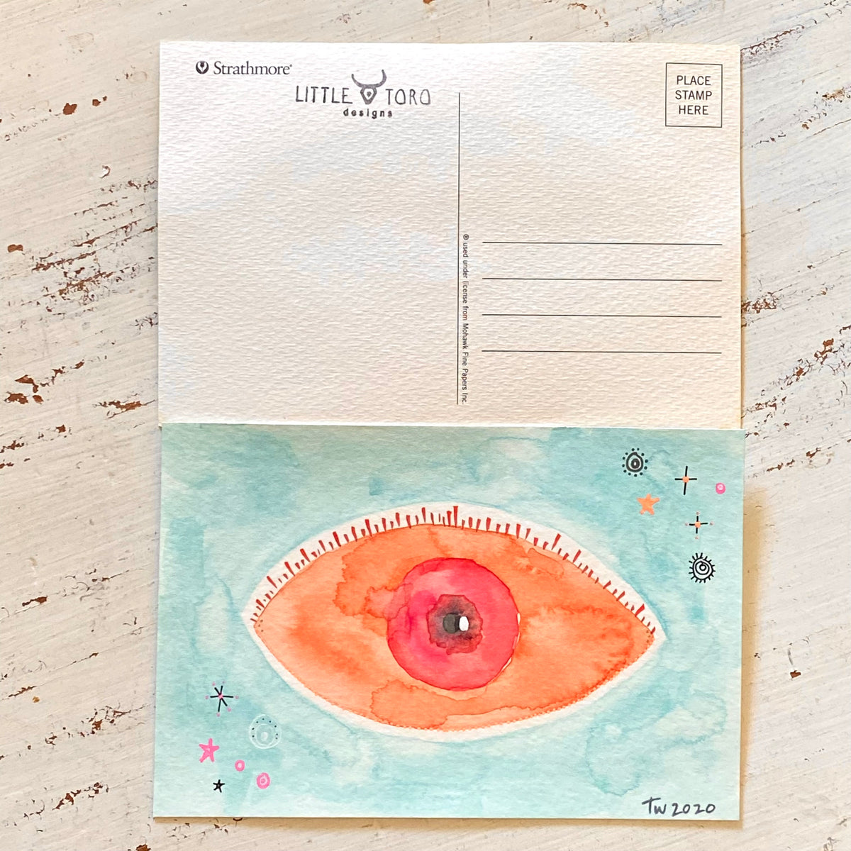 Hand Painted Eye Postcards by Little Toro Designs* – Pop Cycle Tucson